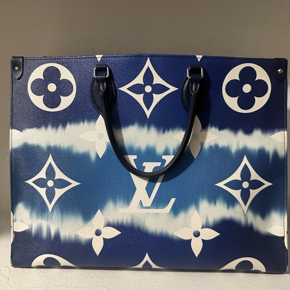 Louis Vuitton | Bags | Louis Vuitton Blue Monogram Tote Bag | Poshmark
